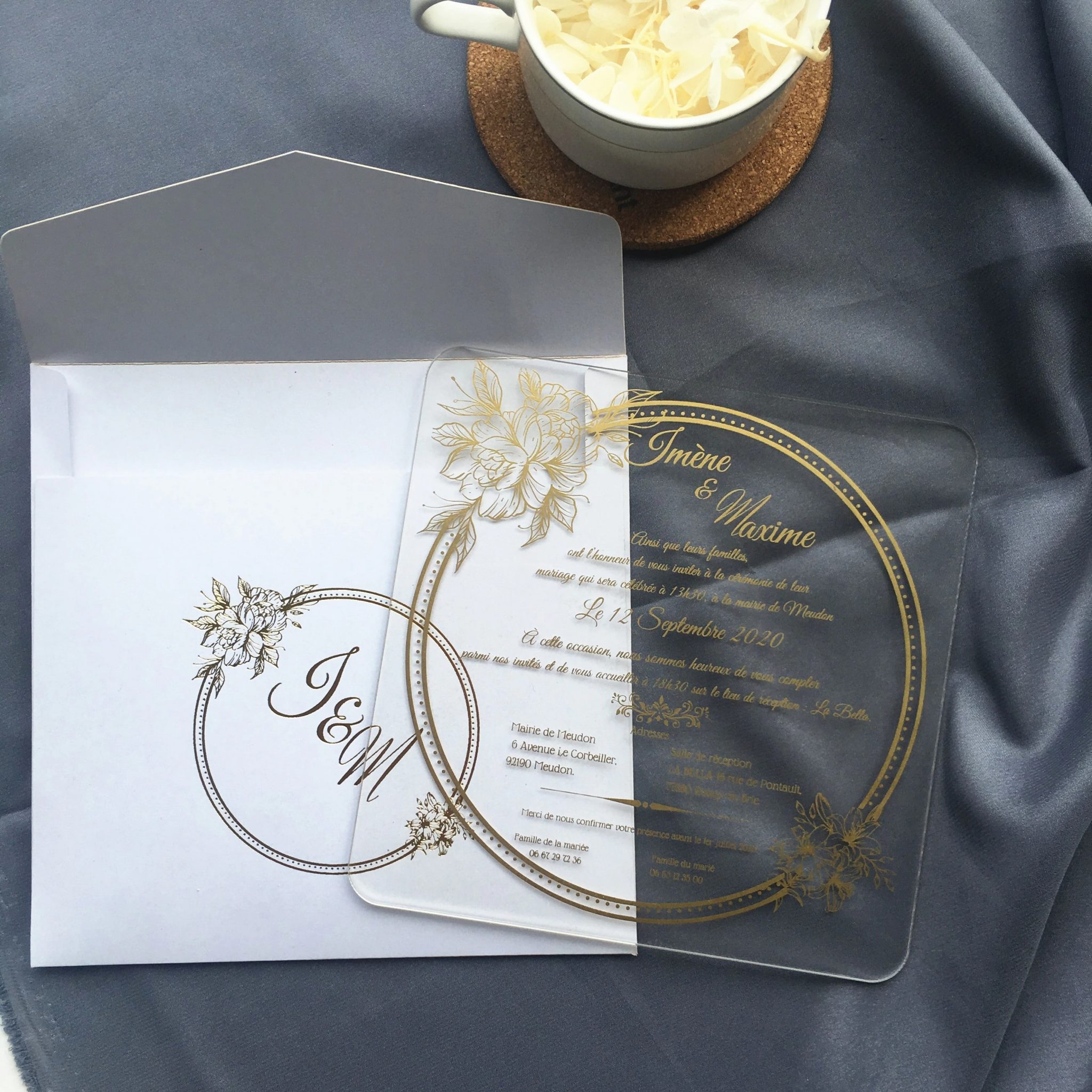luxury square acrylic wedding invitation - Pak Printers